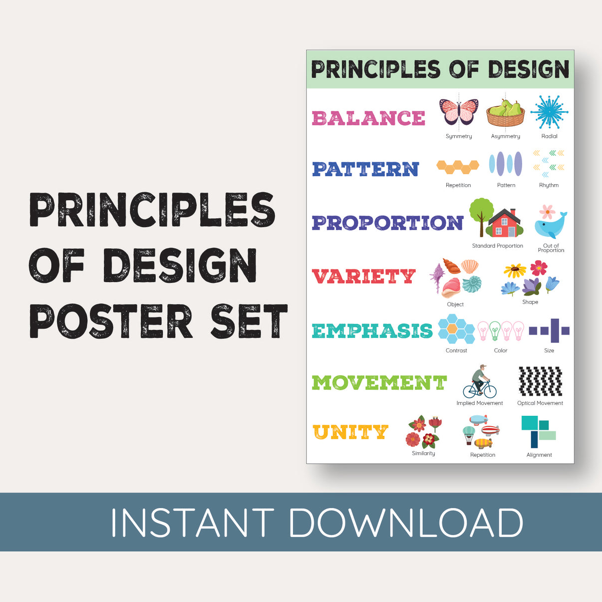 Principles of Design Poster Set -Printable – Seven Pines Designs
